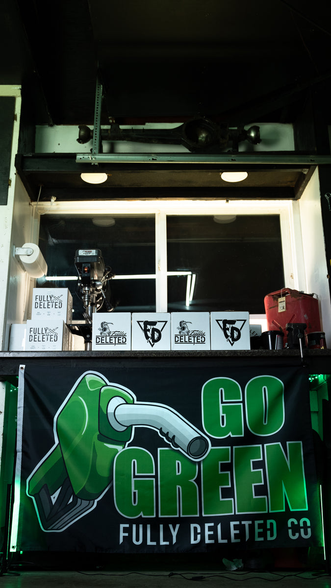 GO GREEN : SHOP FLAG : 3'X 5' – Fully Deleted